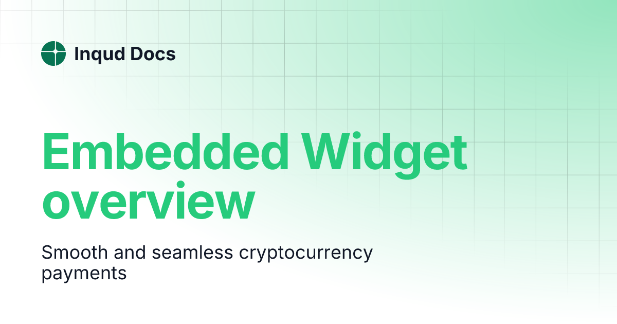 Embedded Widget overview | Inqud Docs